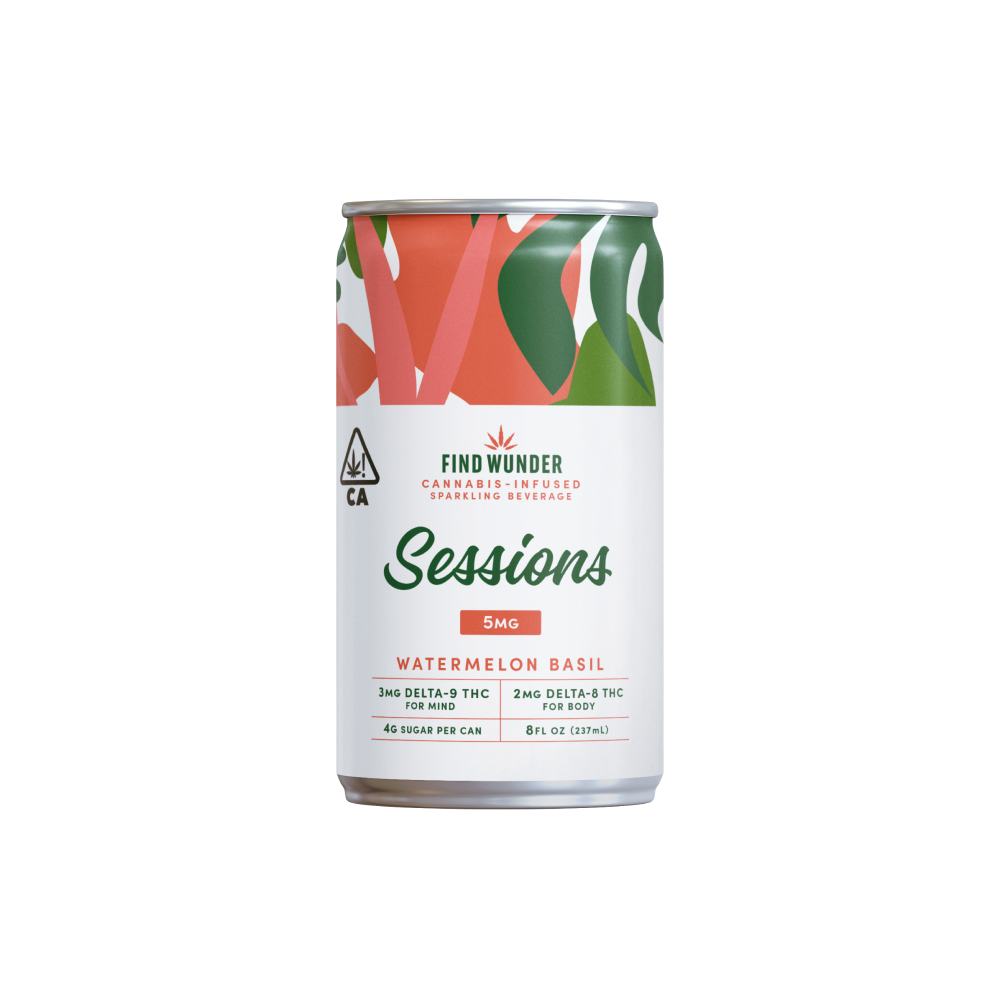 SESSIONS WATERMELON BASIL-SODA-4PK-32FL OZ-(5MG THC:3MG D9/2MG D8 ...